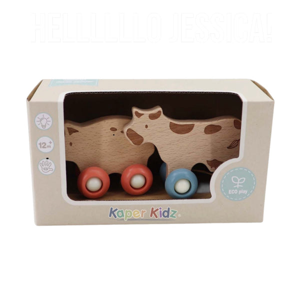 Ecowheels Farm Movers - Cow & Pig – Rourke & Henry Kids Boutique